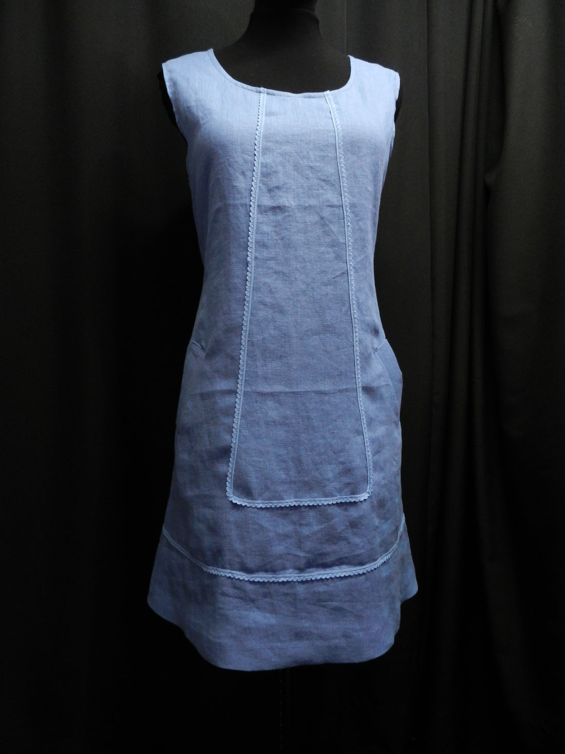 Inspired by Alice blue dress made from linen custom made to your size ...