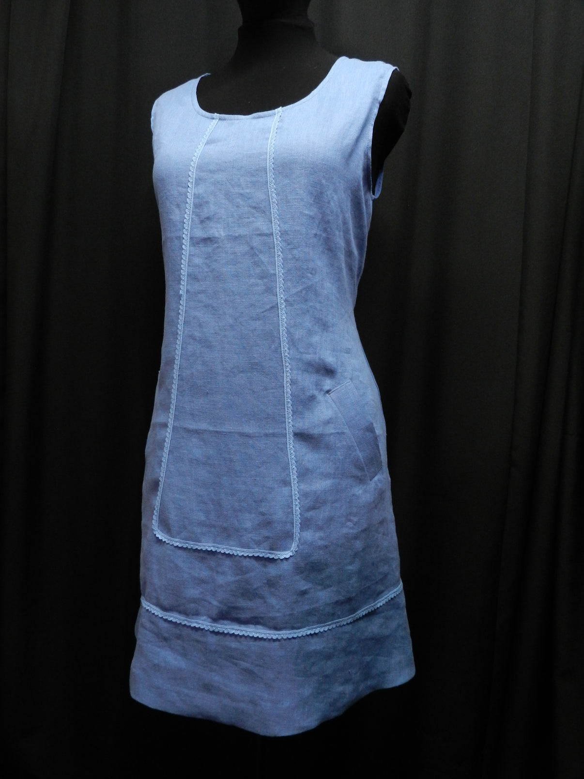 Inspired by Alice blue dress made from linen custom made to your size ...