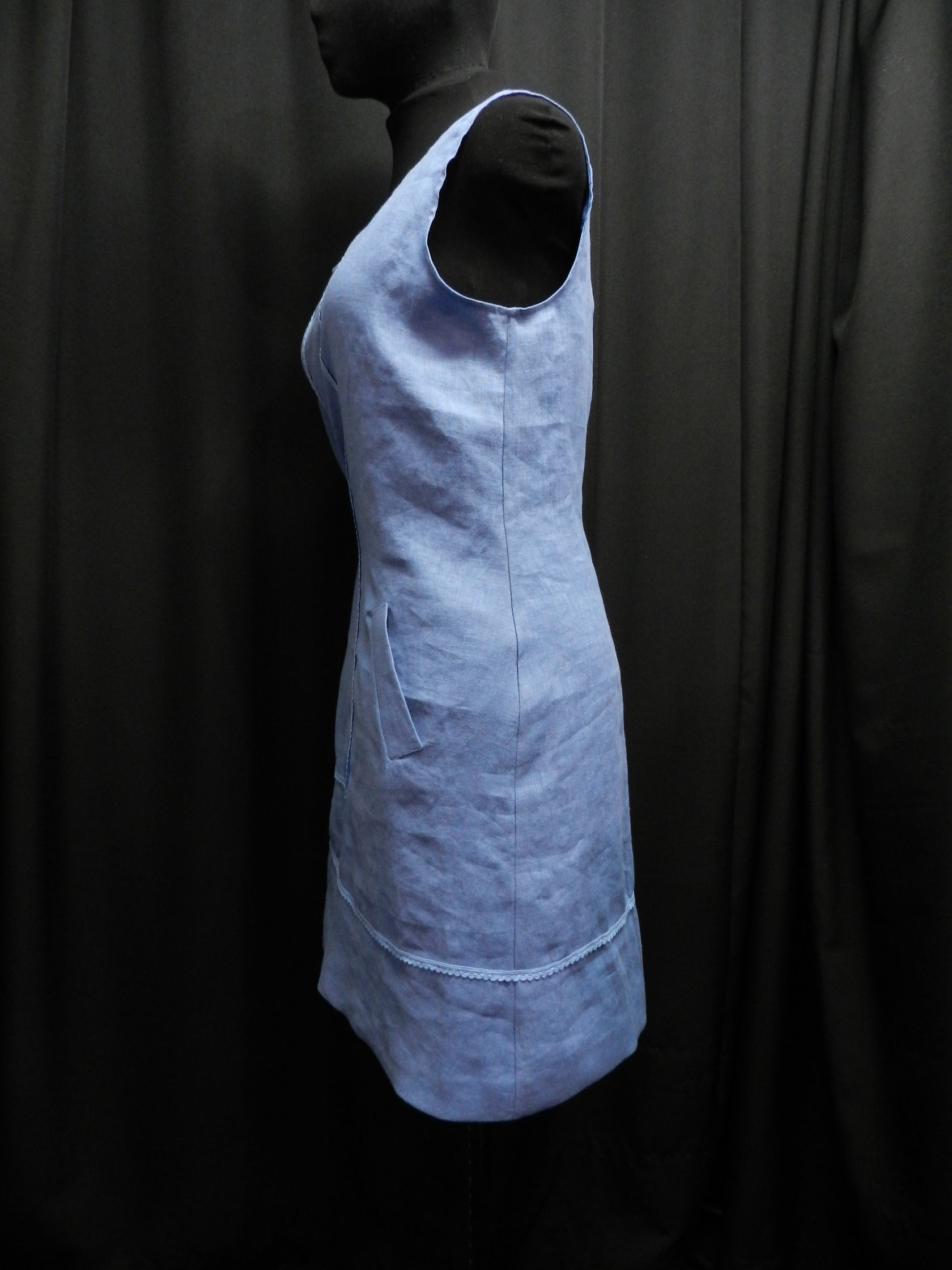 Inspired by Alice blue dress made from linen custom made to your size ...